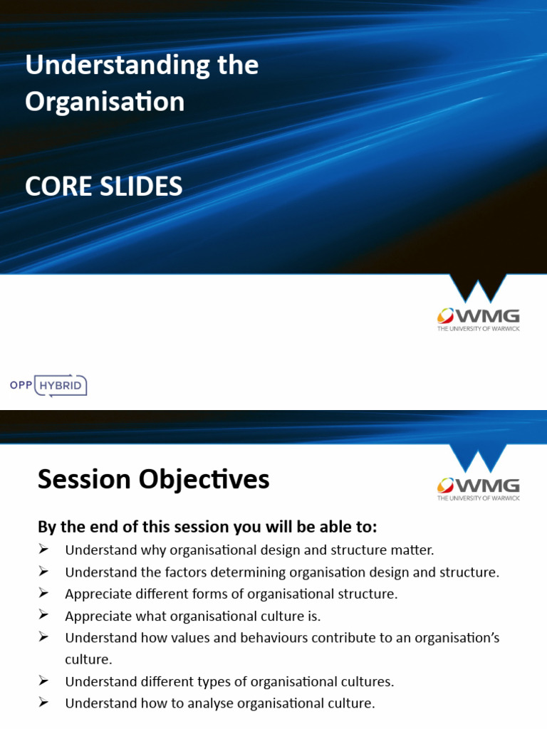 OPP Hybrid 2021 - Understanding The Organisation - CORE SLIDES (Tuesday ...