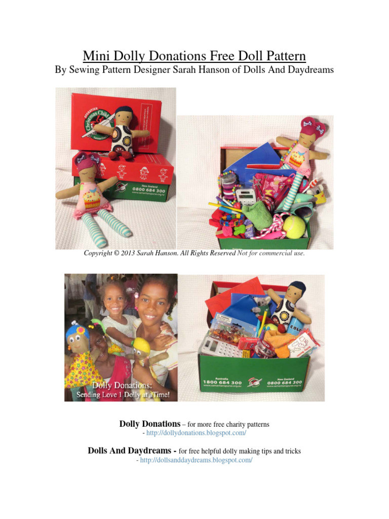 Mini Charity Doll Pattern | PDF | Sewing | Textiles