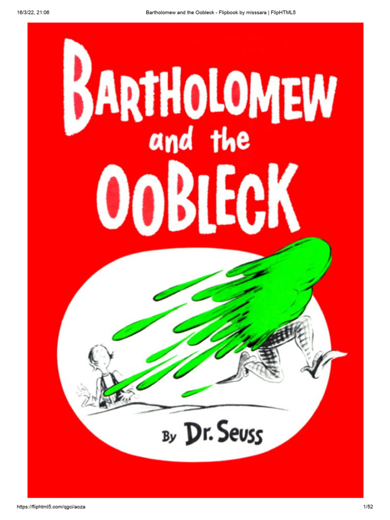 Bartholomew and The Oobleck-Dr. Seuss | PDF | Dynamics (Mechanics ...