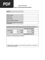 Using The Template For A Course Report-English | PDF | Course ...