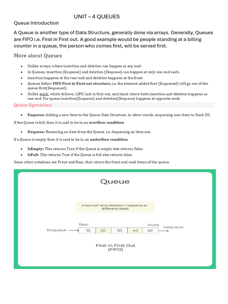 Queue Introduction | Download Free PDF | Queue (Abstract Data Type) | Computer Programming