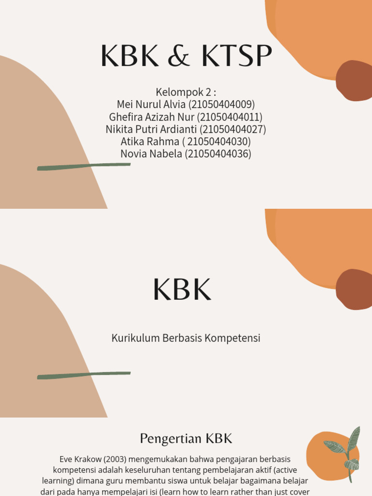 Memahami Kurikulum KBK dan KTSP | PDF