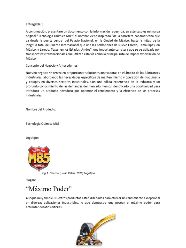 Entregable 1 M85 | PDF | Innovación | Ingeniería de confiabilidad