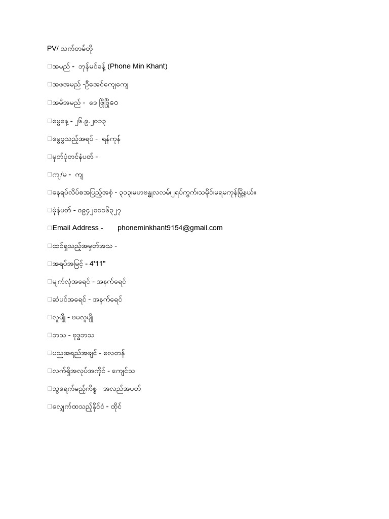 Phone Min Khant | PDF