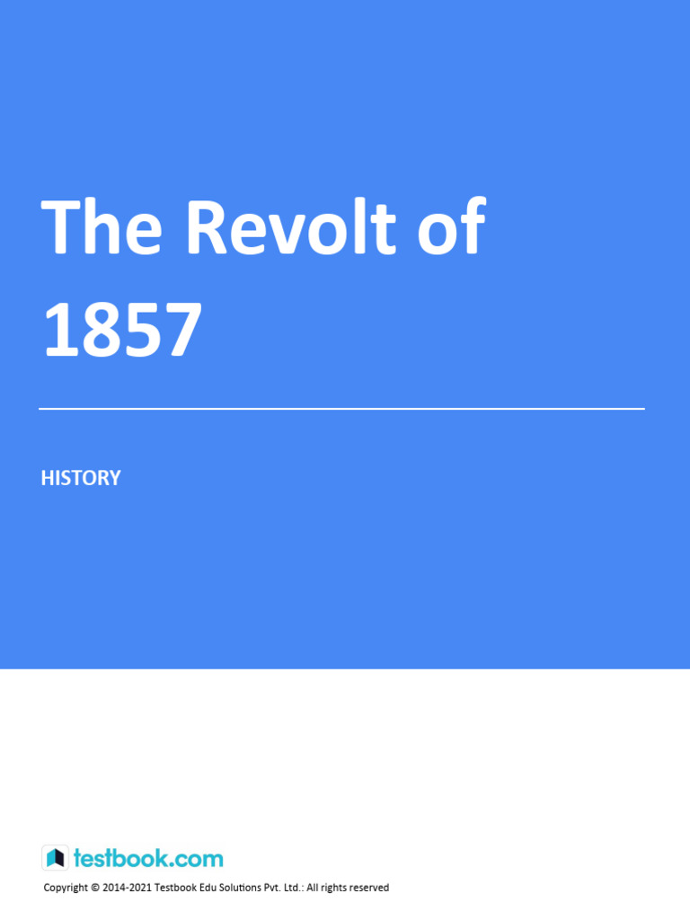 The Revolt of 1857 - Study Notes | PDF | Indian Rebellion Of 1857 ...