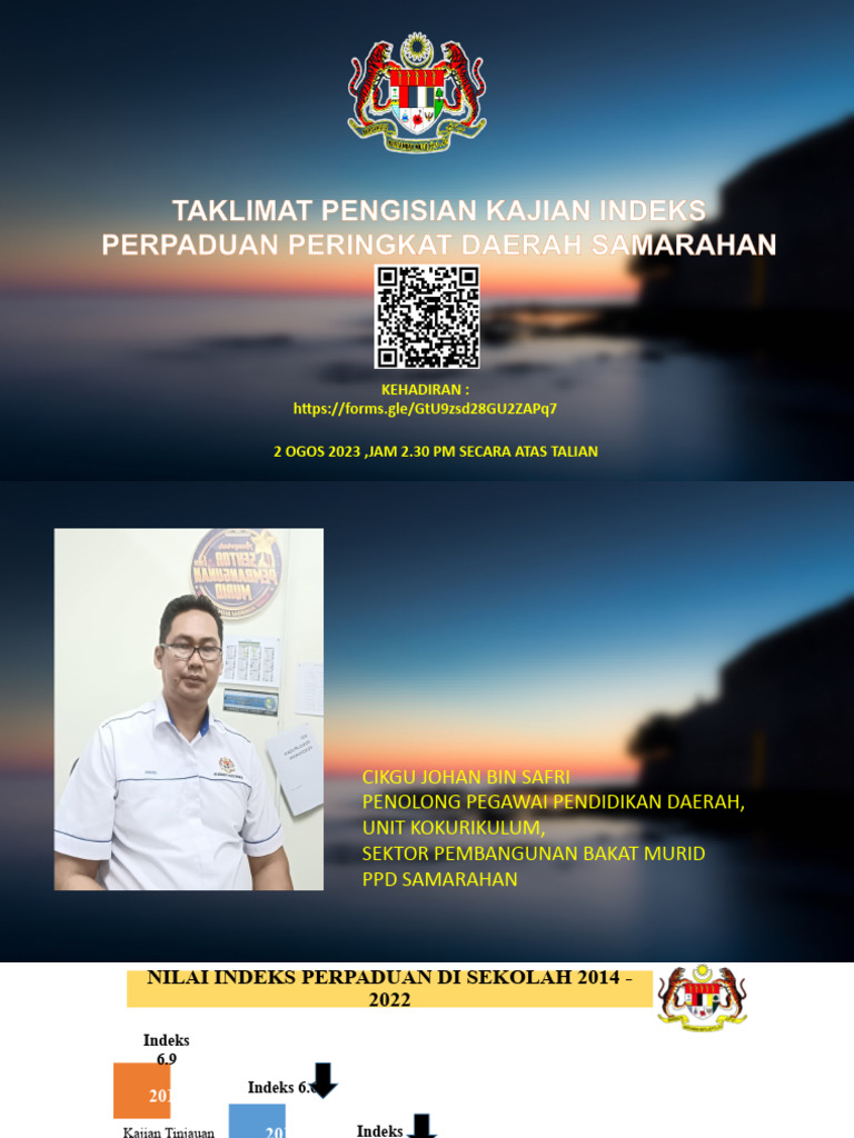 Taklimat Indek Perpaduan PPD Samarahan 2023 | PDF