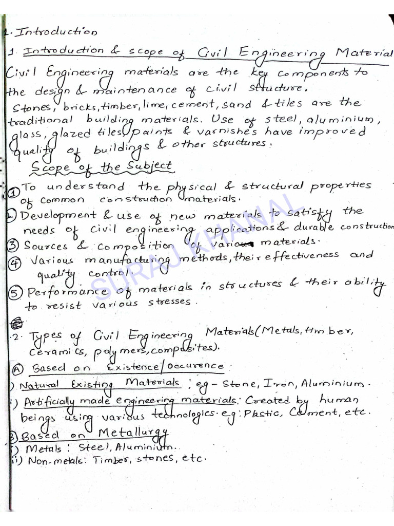 Introduction To Civil Engineering Materials | PDF