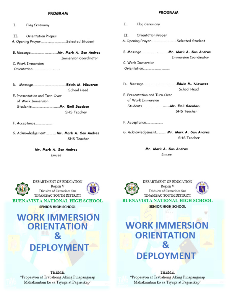 program immersion pnp | PDF