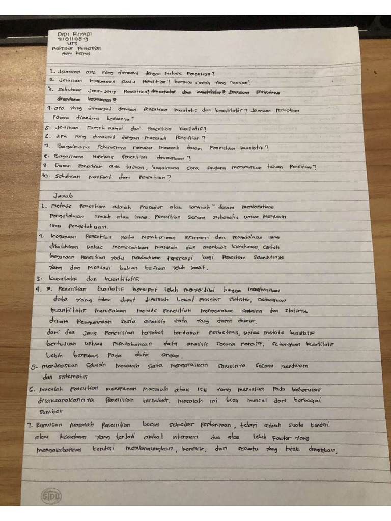 UTS Didi Riyadi | PDF