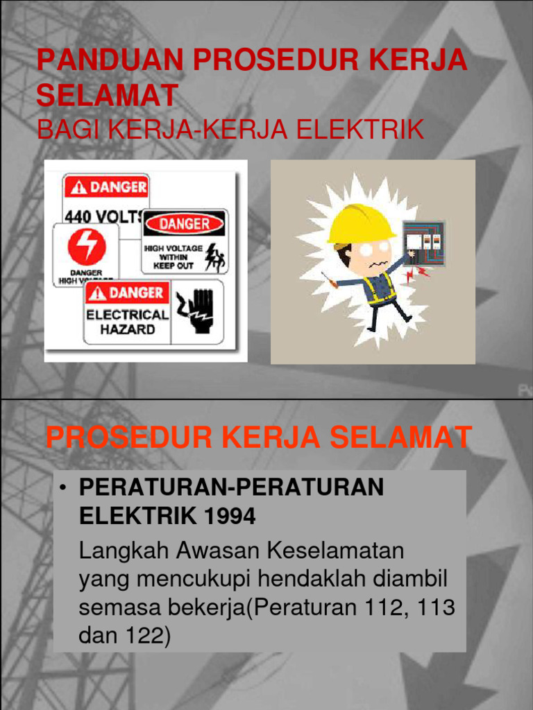 PANDUAN PROSEDUR KERJA SELAMAT (1) | PDF