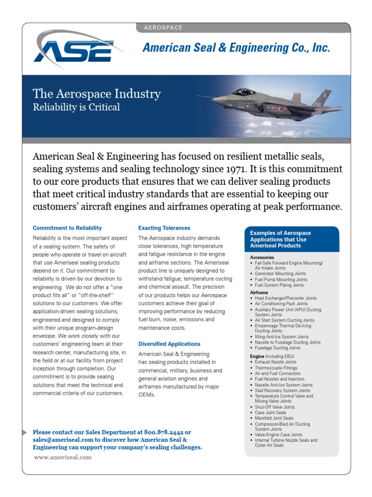 ASE Aerospace | PDF | Reliability Engineering | Mechanical Engineering