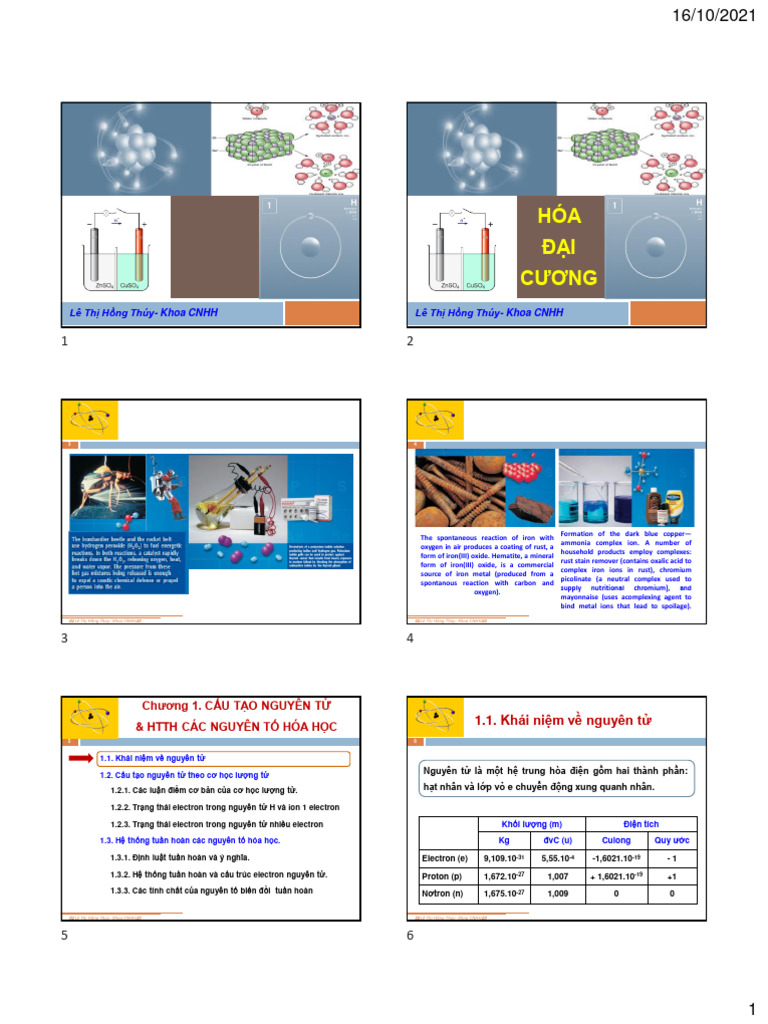 CHUONG 1. CTNT & HTTH Cac Nguyen To Hoa Hoc | PDF
