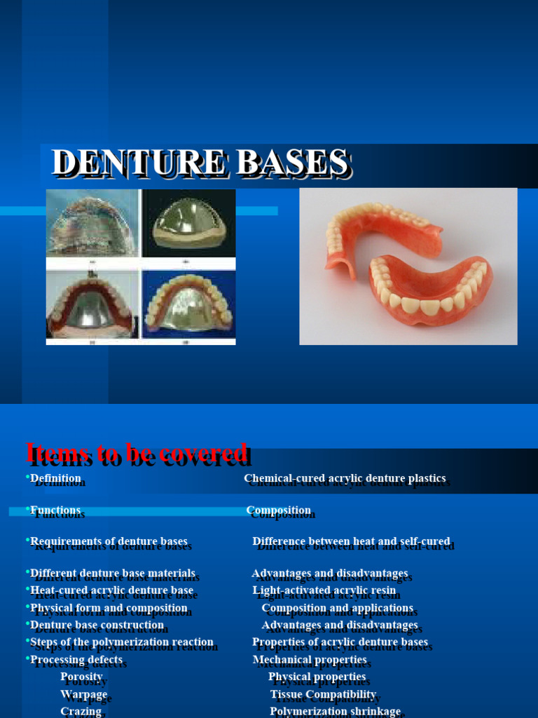 Denture base ...Part I.ppt | Download Free PDF | Poly(Methyl ...