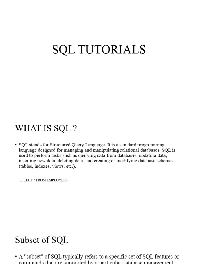 SQL NOTES | Download Free PDF | Relational Database | Sql SQL NOTES | Download Free PDF | Relational Database | Sql
