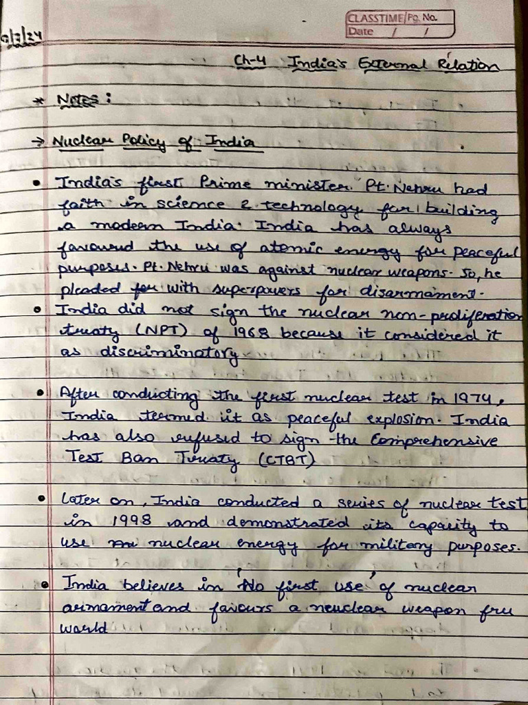 Notes of Indias External Relation | PDF