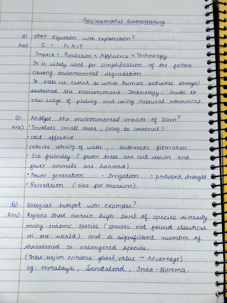 Environmental Bioengineering Sem 2 | PDF