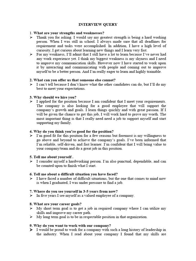 Interview Query | PDF | Behavior Modification | Cognition