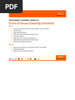 Kitchen Cleaning Checklist | PDF