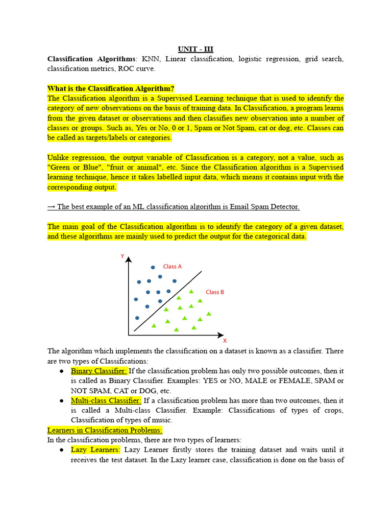 ML Unit 3 | PDF | Receiver Operating Characteristic | Statistical ... ML Unit 3 | PDF | Receiver Operating Characteristic | Statistical ...