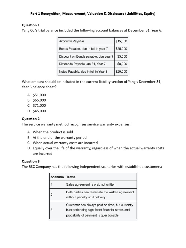 Financial Reporting on Liabilities and Equity | PDF | Fair Value ...