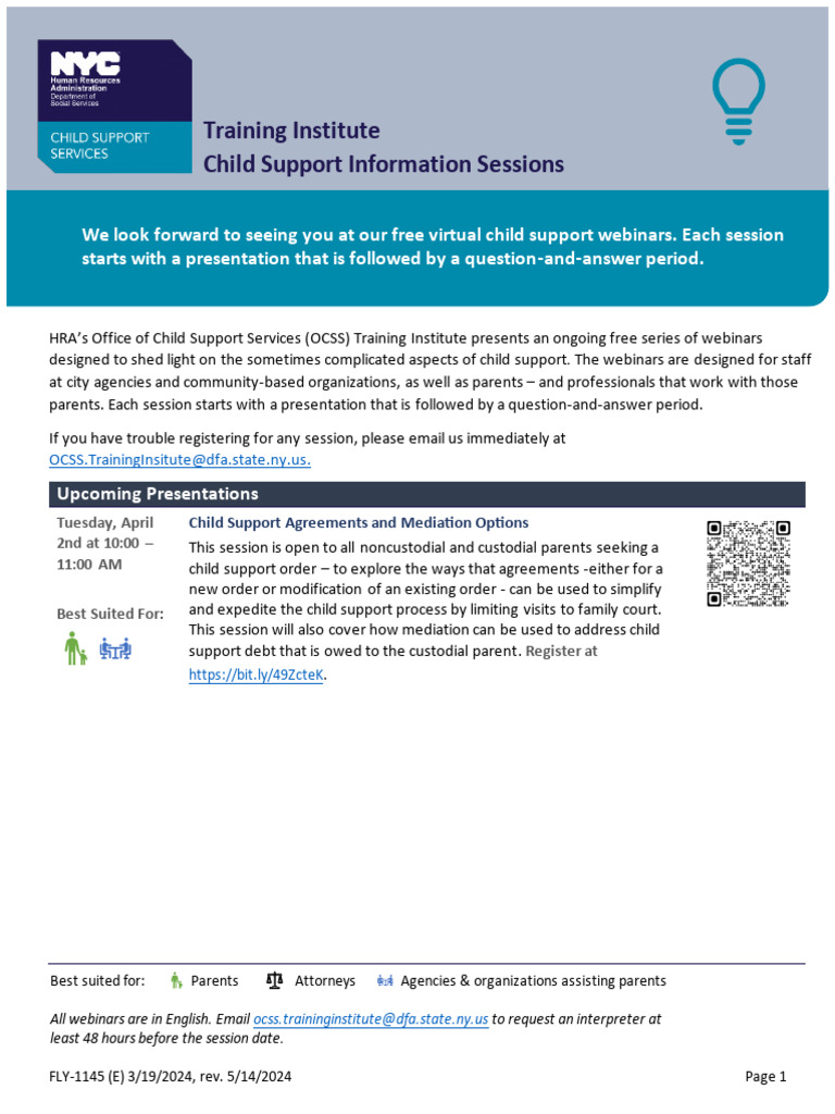 ocss-training-institute-flyer-en | Download Free PDF | Child Support ...