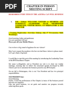 BNI Meeting Script - Eng | PDF