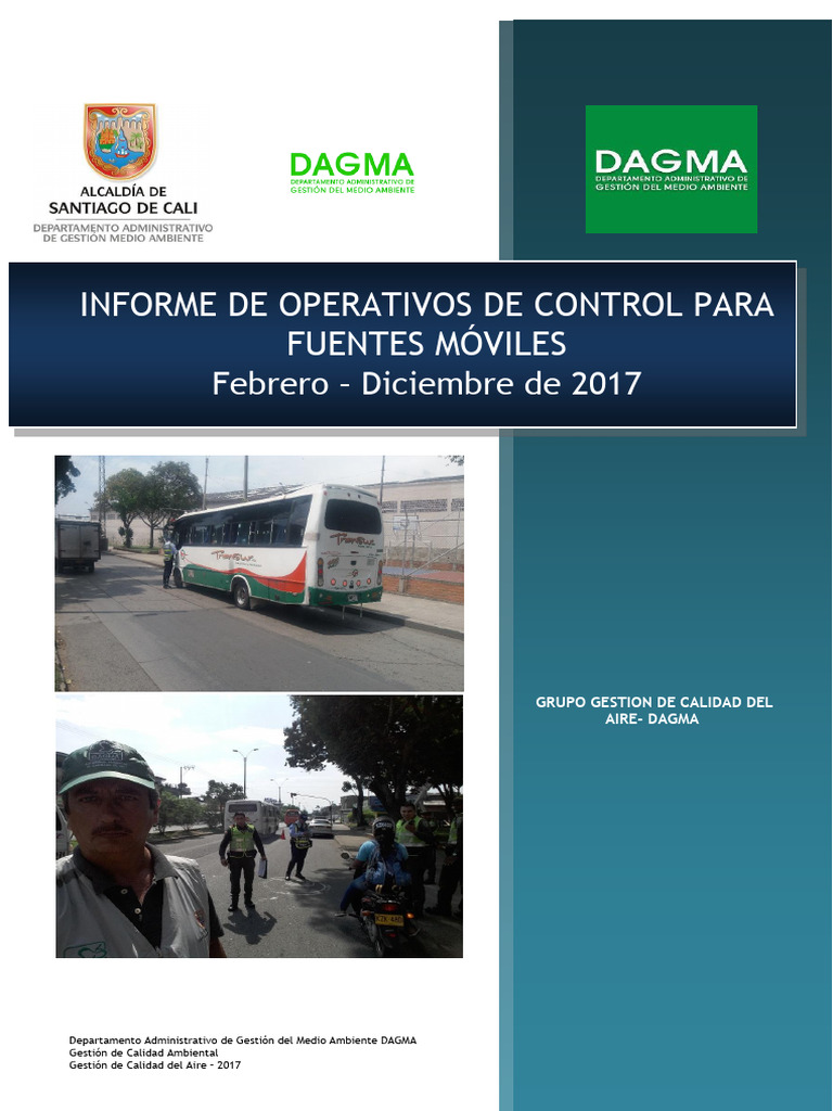 Informe de Operativos de Control para Fuentes Móviles 2017 | PDF ...