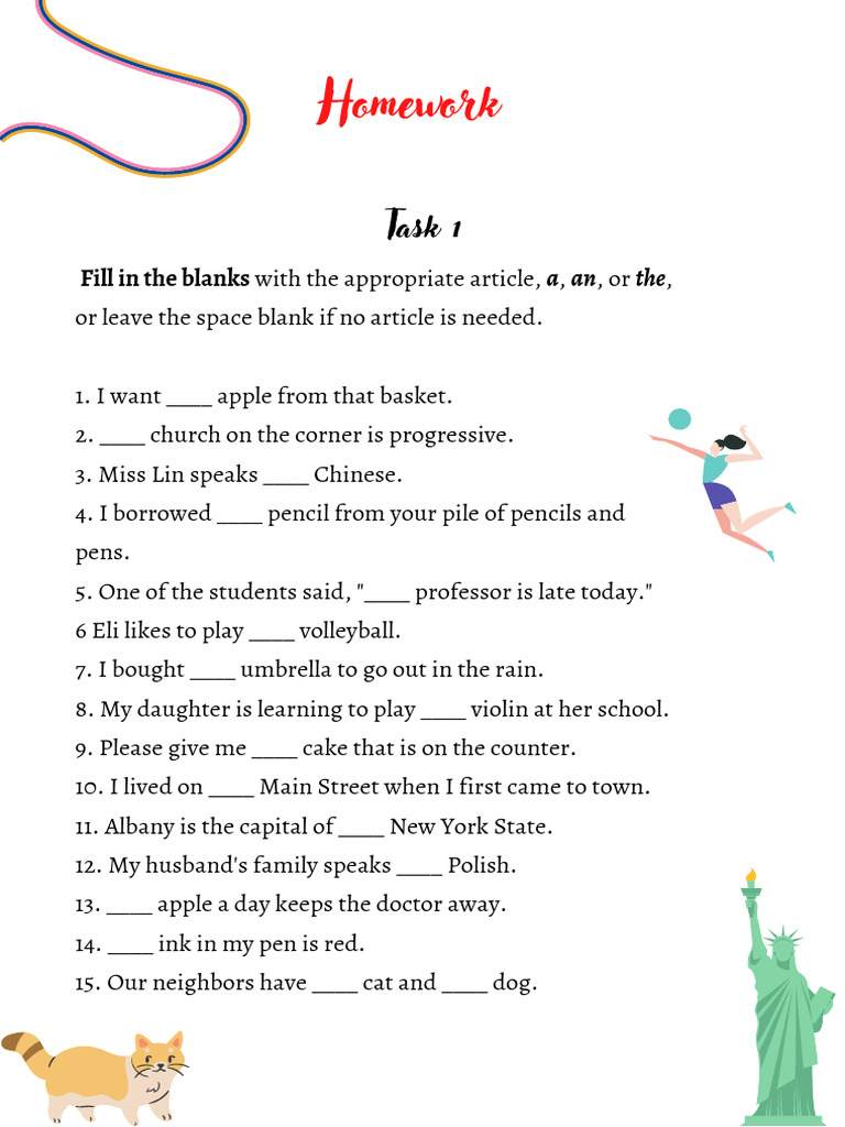 Articles A1-A2 Homework | PDF | Language Arts & Discipline | Home & Garden