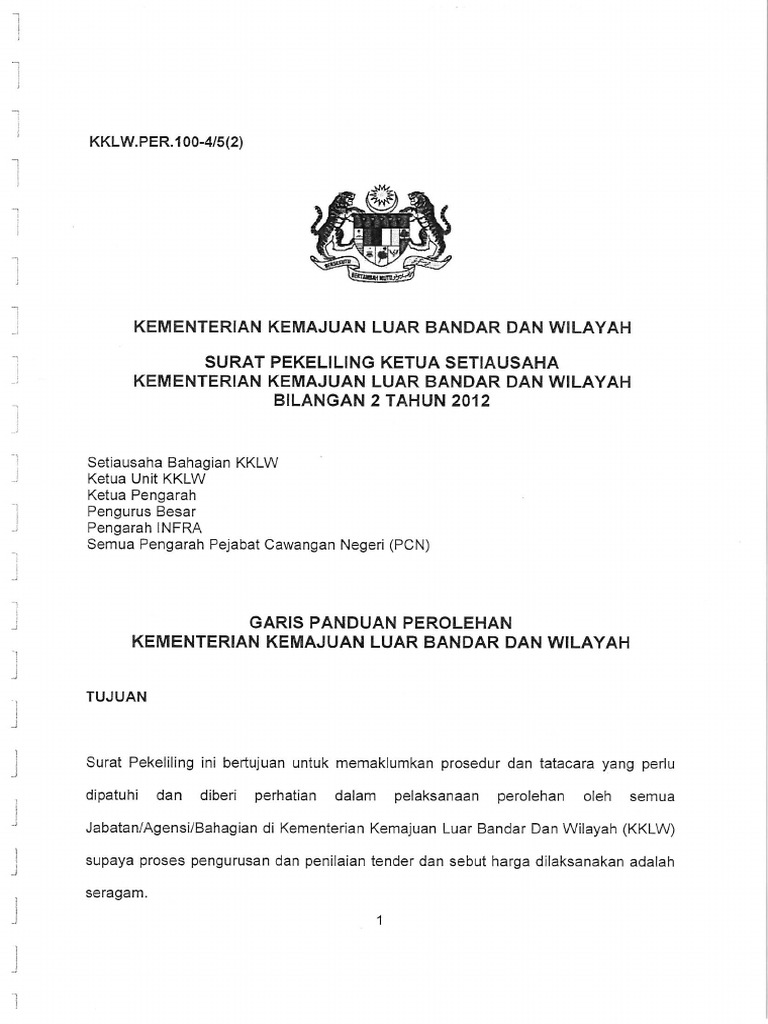 Garis-Panduan-Perolehan 2012 | PDF