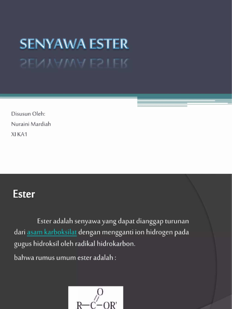 PDF Senyawa Ester | PDF