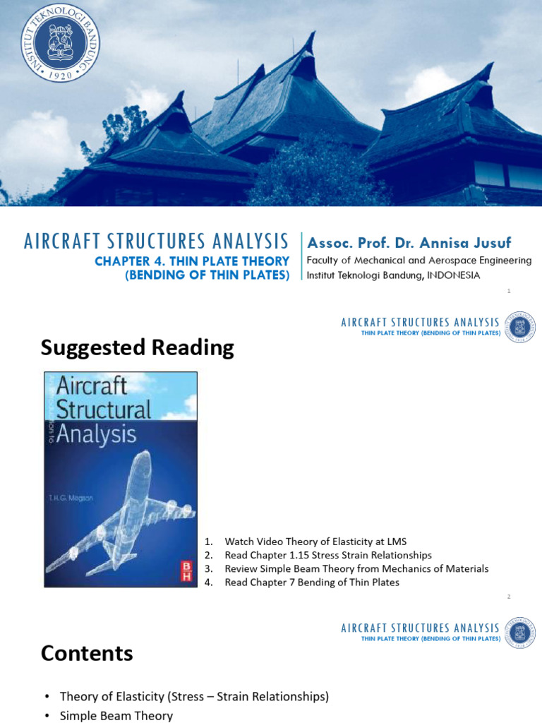 Week 5_Aircraft Structures Analysis_Thin Plate Theory | PDF | Bending | Stress (Mechanics)