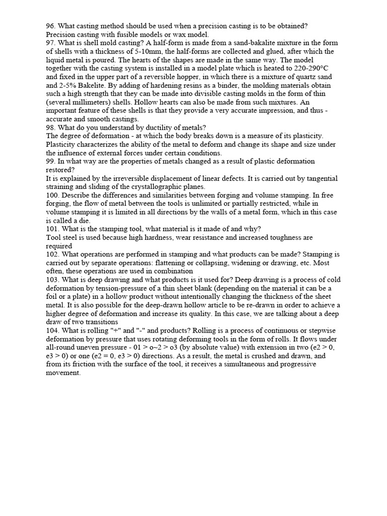 Physics 15 Pdf Sheet Metal Casting