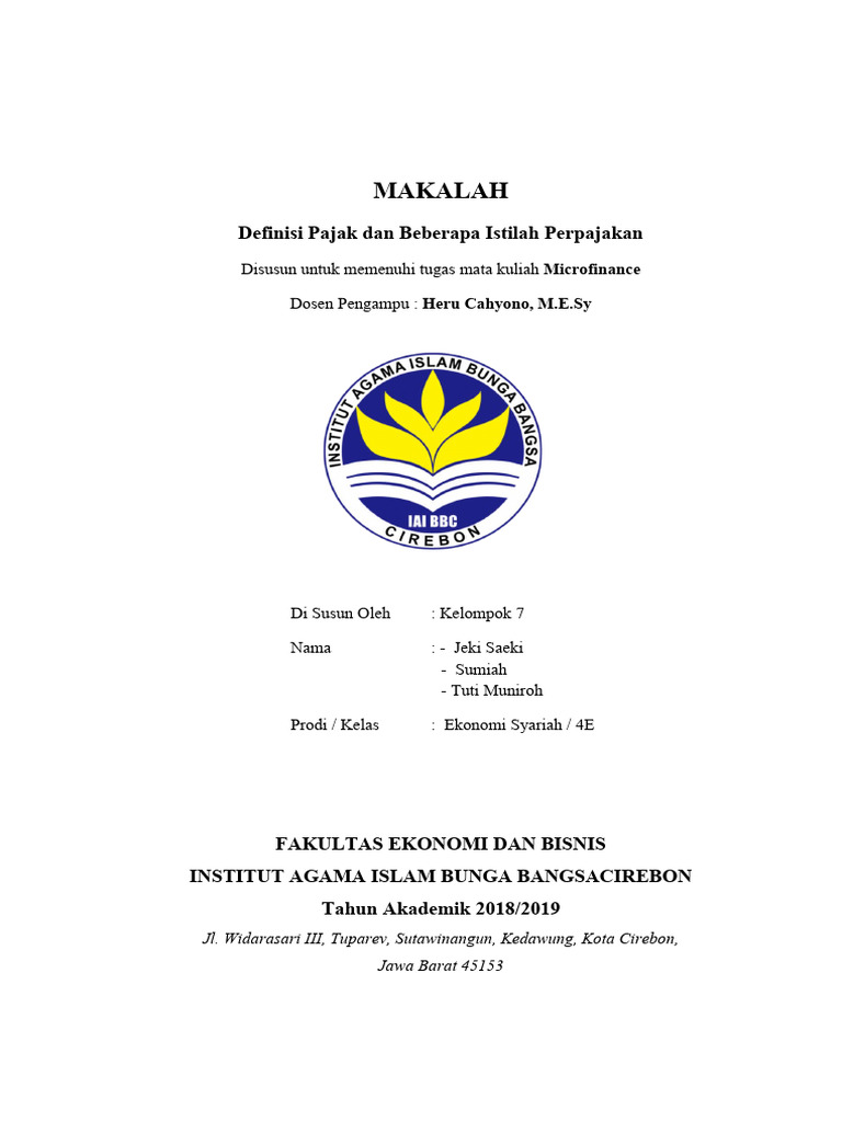Kelompok 7 Definisi Pajak Dan Beberapa Istilah Perpajakan | PDF | Pengelolaan Keuangan & Uang