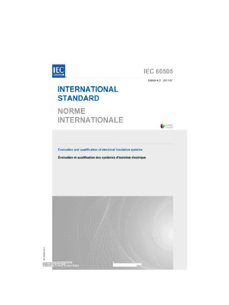 Norma IEC 60505 2011.en - Es | PDF | Aislador (Electricidad) | Comisión Electrotécnica Internacional