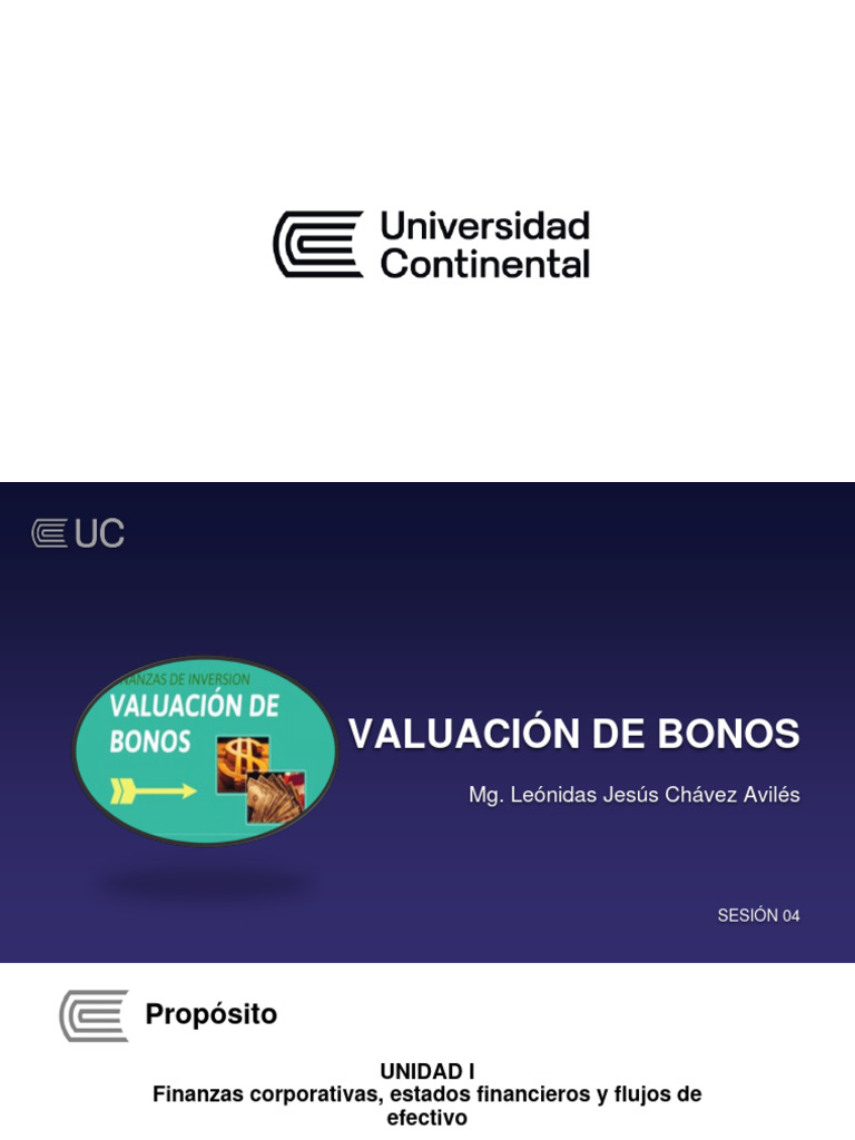 Sesión 04 Valuación de Bonos | PDF | Renta Fija | Bonos corporativos