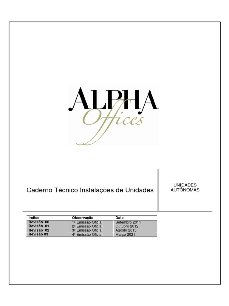 Caderno Tecnico Alpha Offices Revisao 02 1 | PDF | Propriedade privada ...