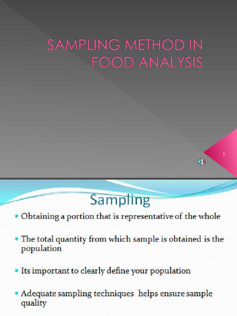 Sampling Method of Food | PDF | Ph | Foods