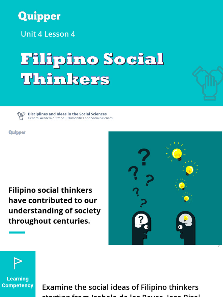 Filipino Social Thinkers and Their Impact | PDF | Philippines | Social ...