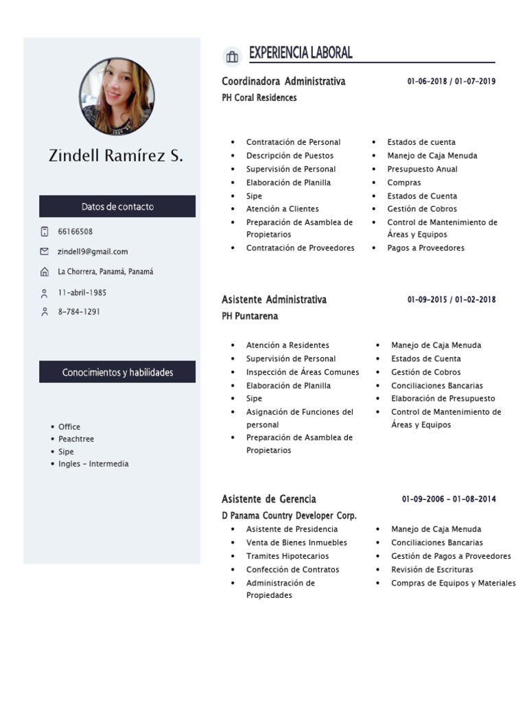 Hoja Vida ZR | PDF | Business | Economias