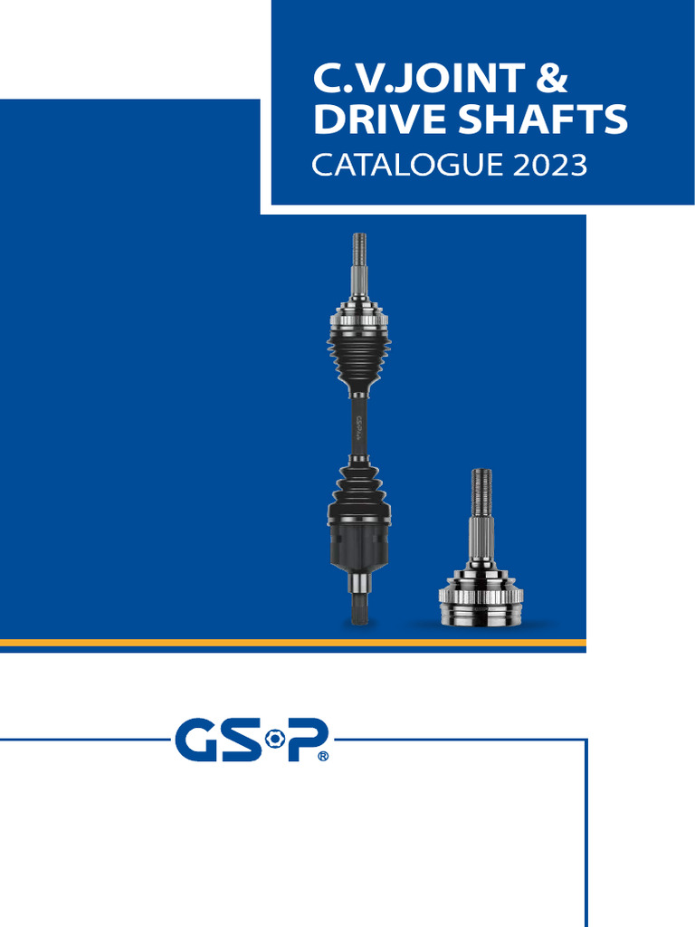 GSP CV Joint Catalogue Overview | PDF | Front Wheel Drive Vehicles ...