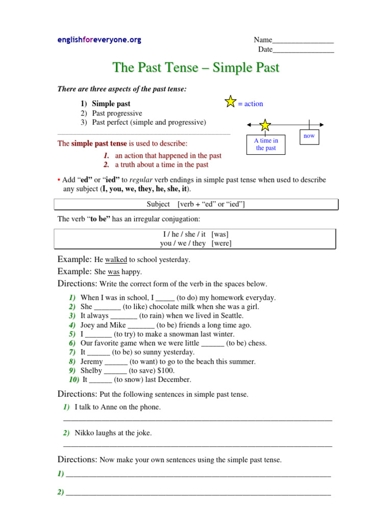 Past Simple - Students | PDF | Grammatical Tense | Grammar