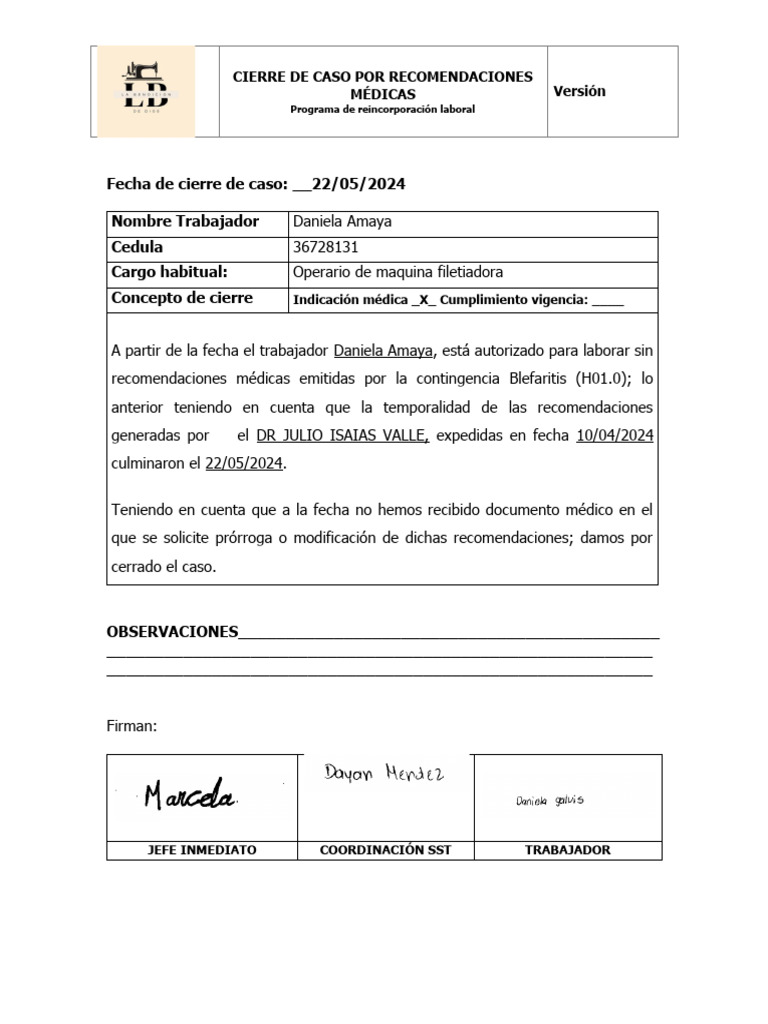 FORM 3. CIERRE DE CASOS POR RECOMENDACIONES | PDF