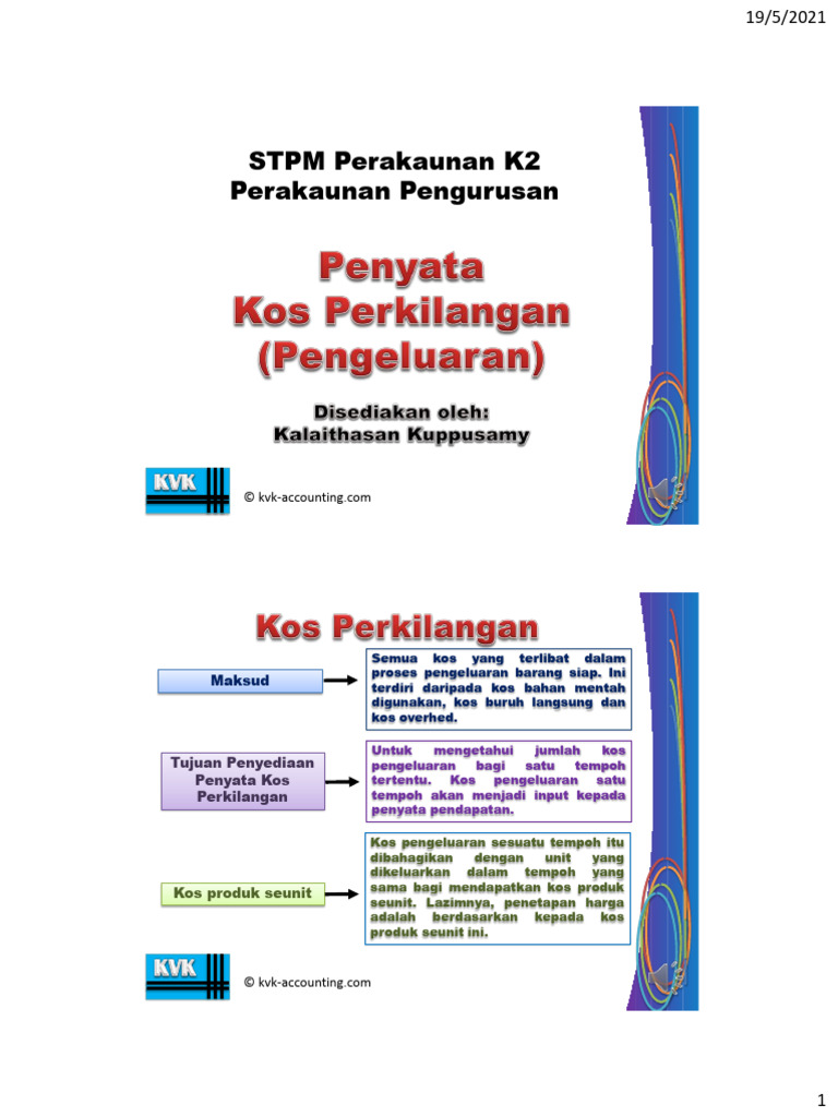 7 Kos Pengeluaran | PDF