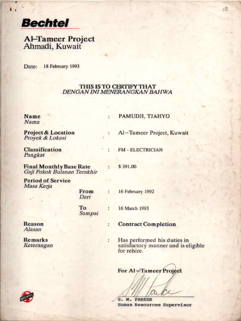 Setificate Bechtel | PDF