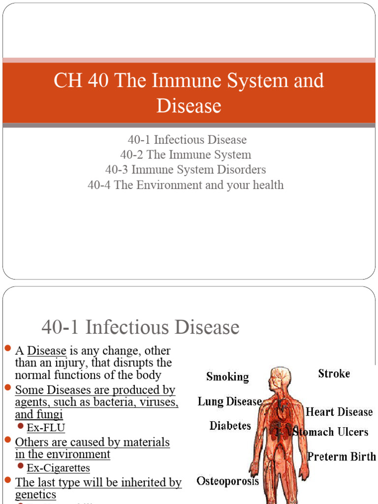 Immune System and Infectious Diseases | PDF | Immune System | Infection