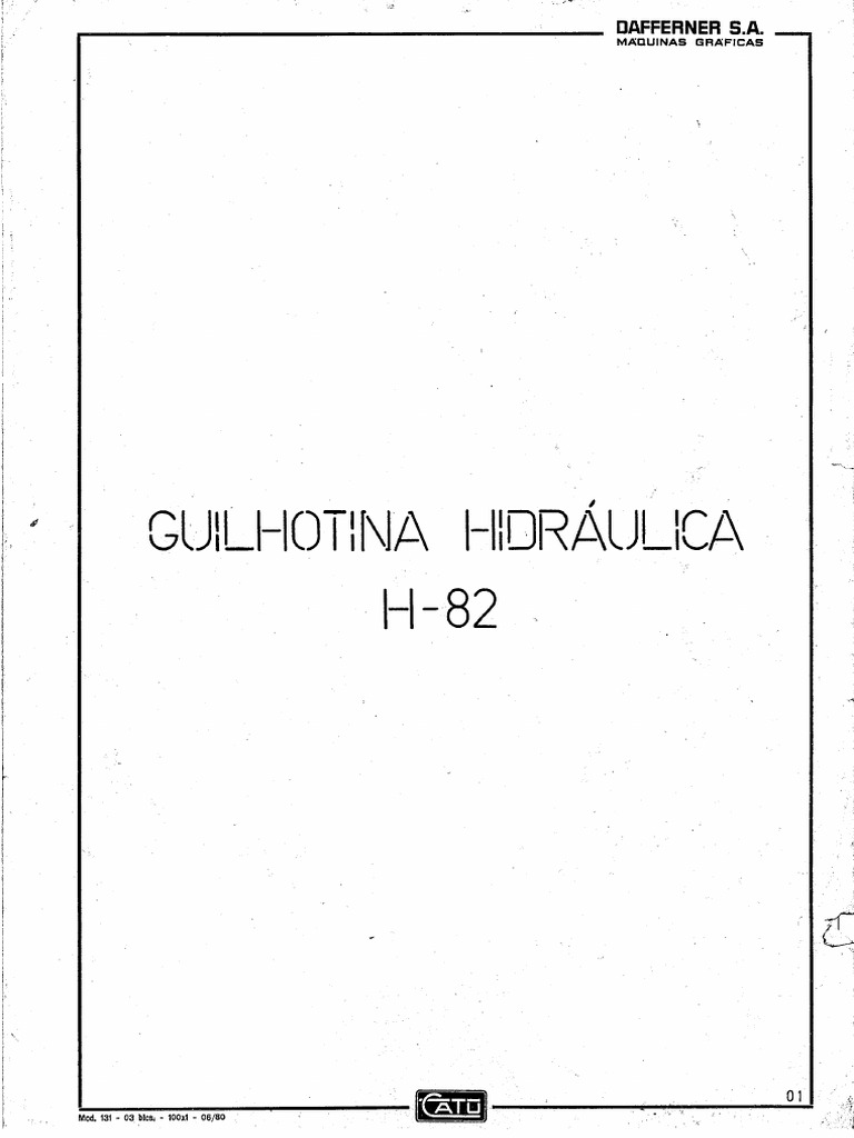 Manual Guilhotina Catu | PDF