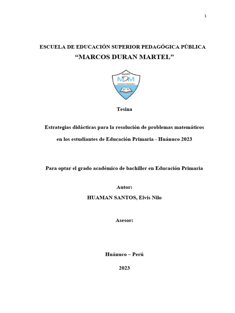 Tesina Formato Nuevo | PDF | Enseñando | Método científico