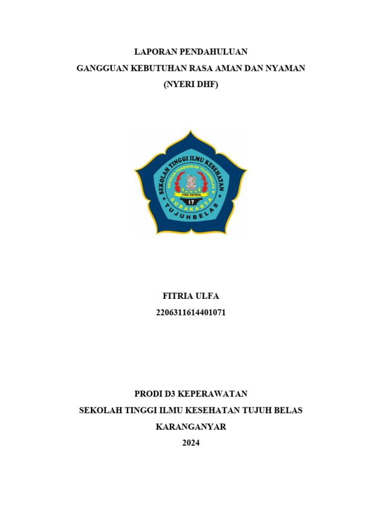 Laporan Pendahuluan DHF pada Anak SD | PDF