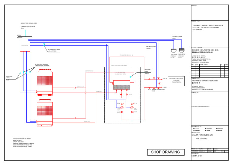 MRI Chiller Installation Diagram | PDF | Equipment | Manufactured Goods