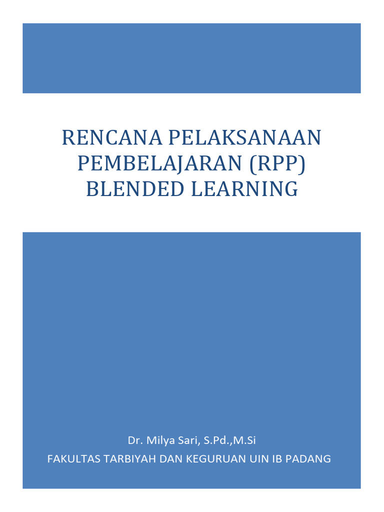 Contoh Format-3-Rpp-Blended-Learning | PDF | Seni